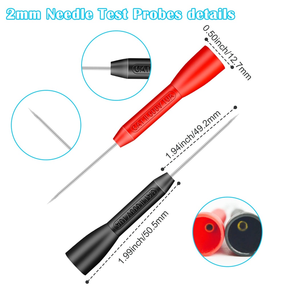 Par De Punta Adaptables Para Multimetro Tipo Aguja LUXIANZI | Unitronic